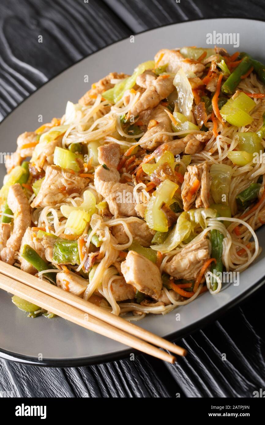 Pancit Bihon On Plate