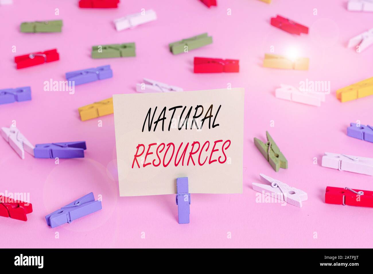 Writing note showing Natural Resources. Business concept for materials ...