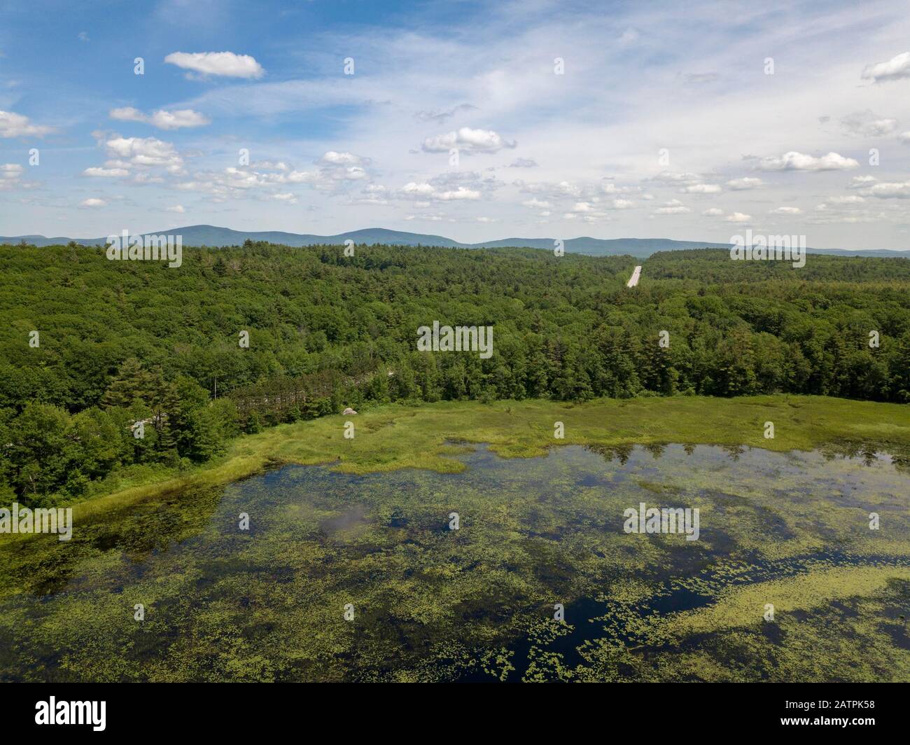Aerial view of Mud Pond, Dublin, New Hampshire, USA Stock Photo - Alamy