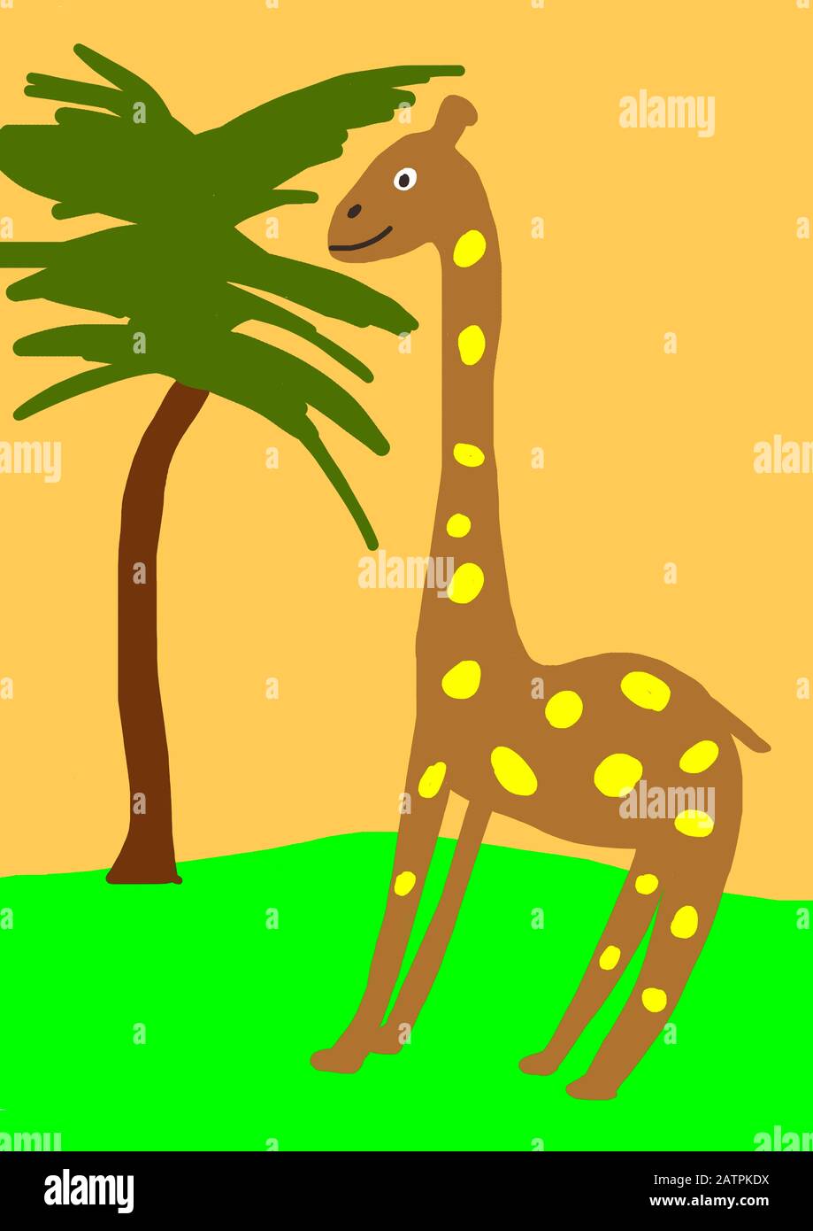 Giraffe illustration hi-res stock photography and images - Alamy