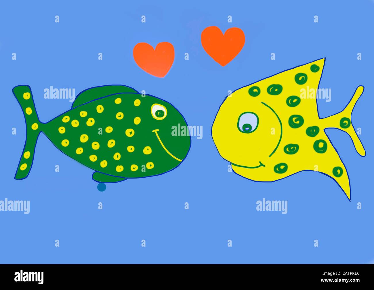 Two colourful fishes in love hi-res stock photography and images - Alamy