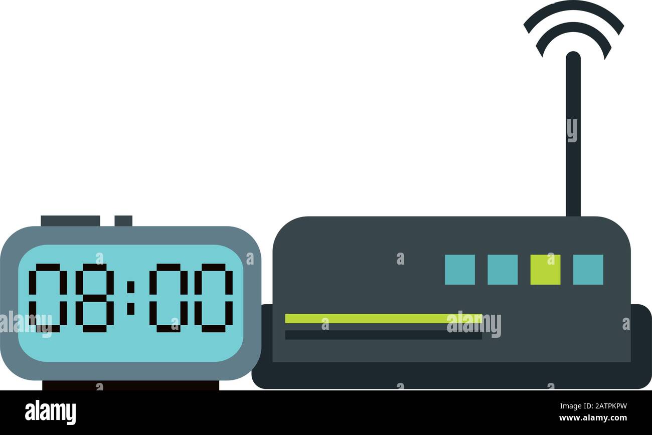 route wifi with digital watch devices technology Stock Vector Image ...