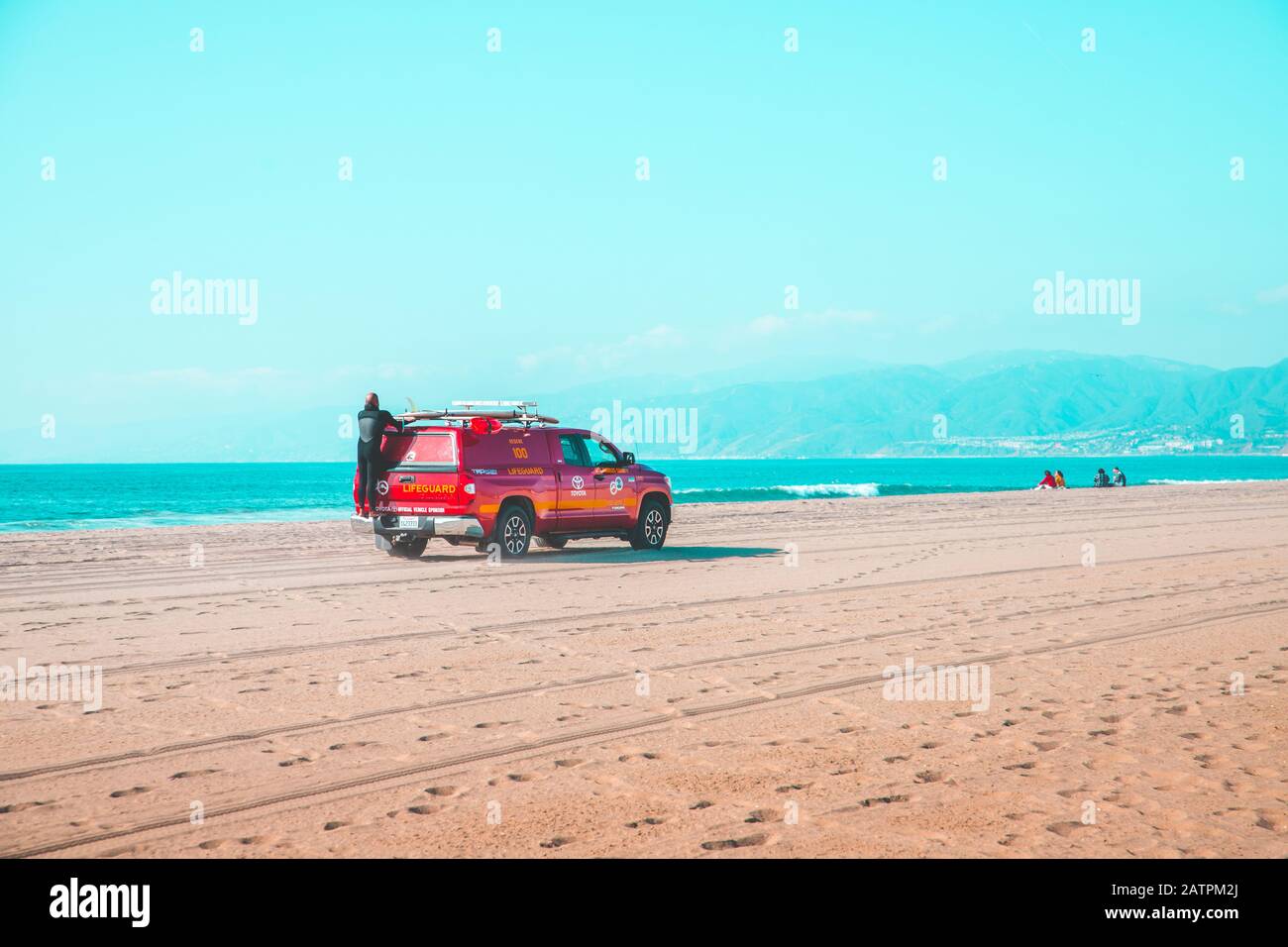 Life guard car beach venice hi-res stock photography and images - Alamy