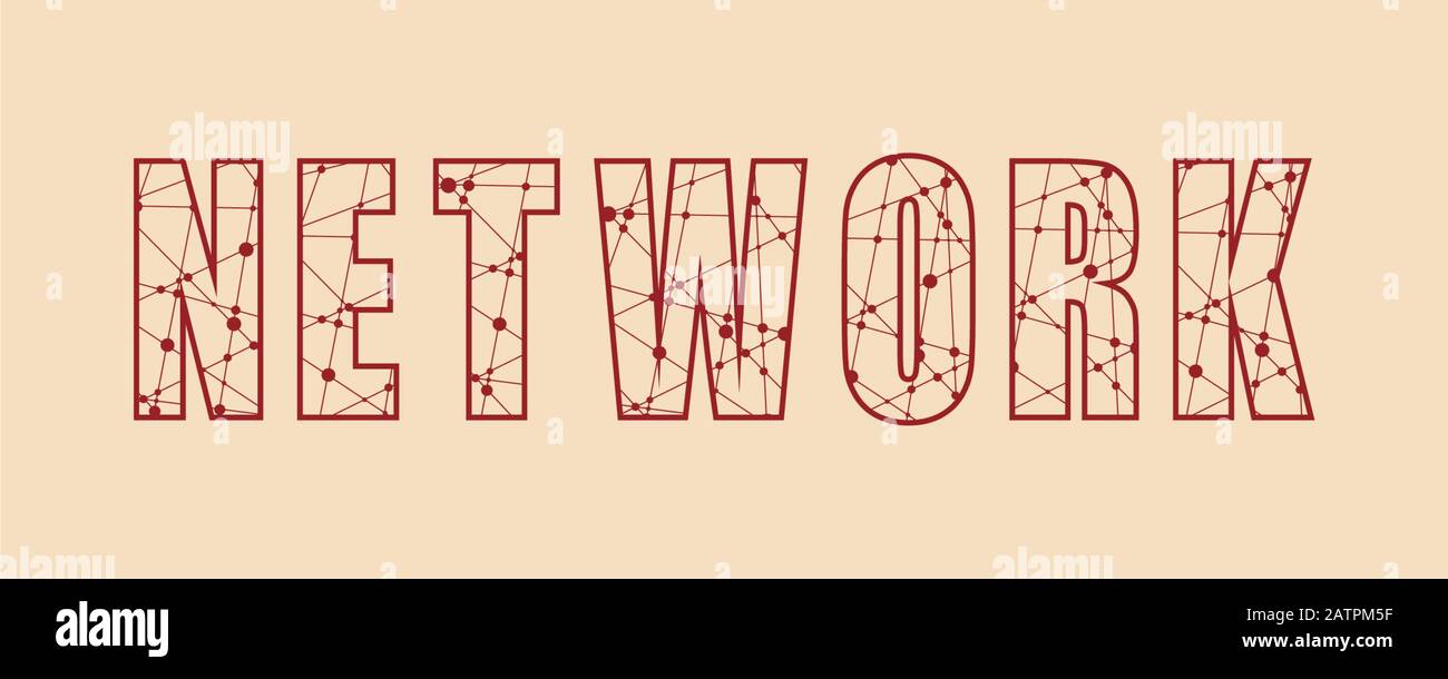 Vector creative illustration of network word Stock Vector Image & Art ...