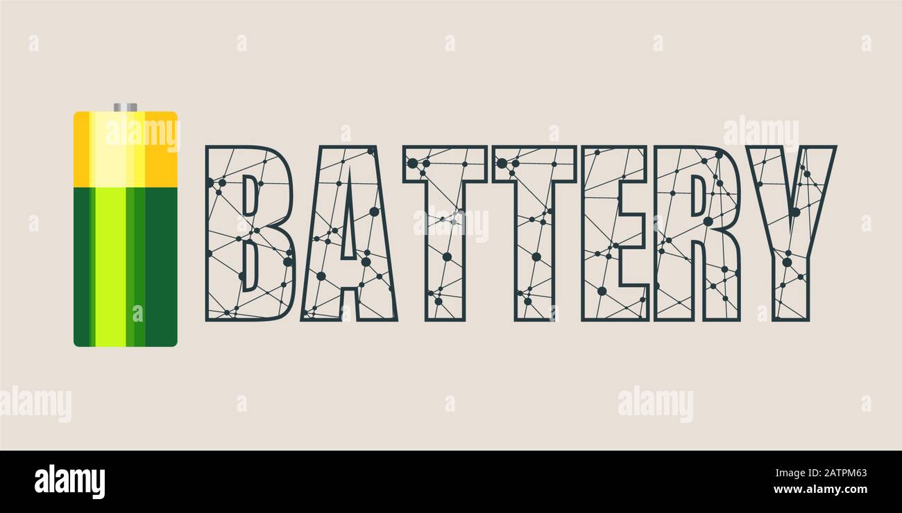 Vector illustration of cylinder battery Stock Vector Image & Art - Alamy