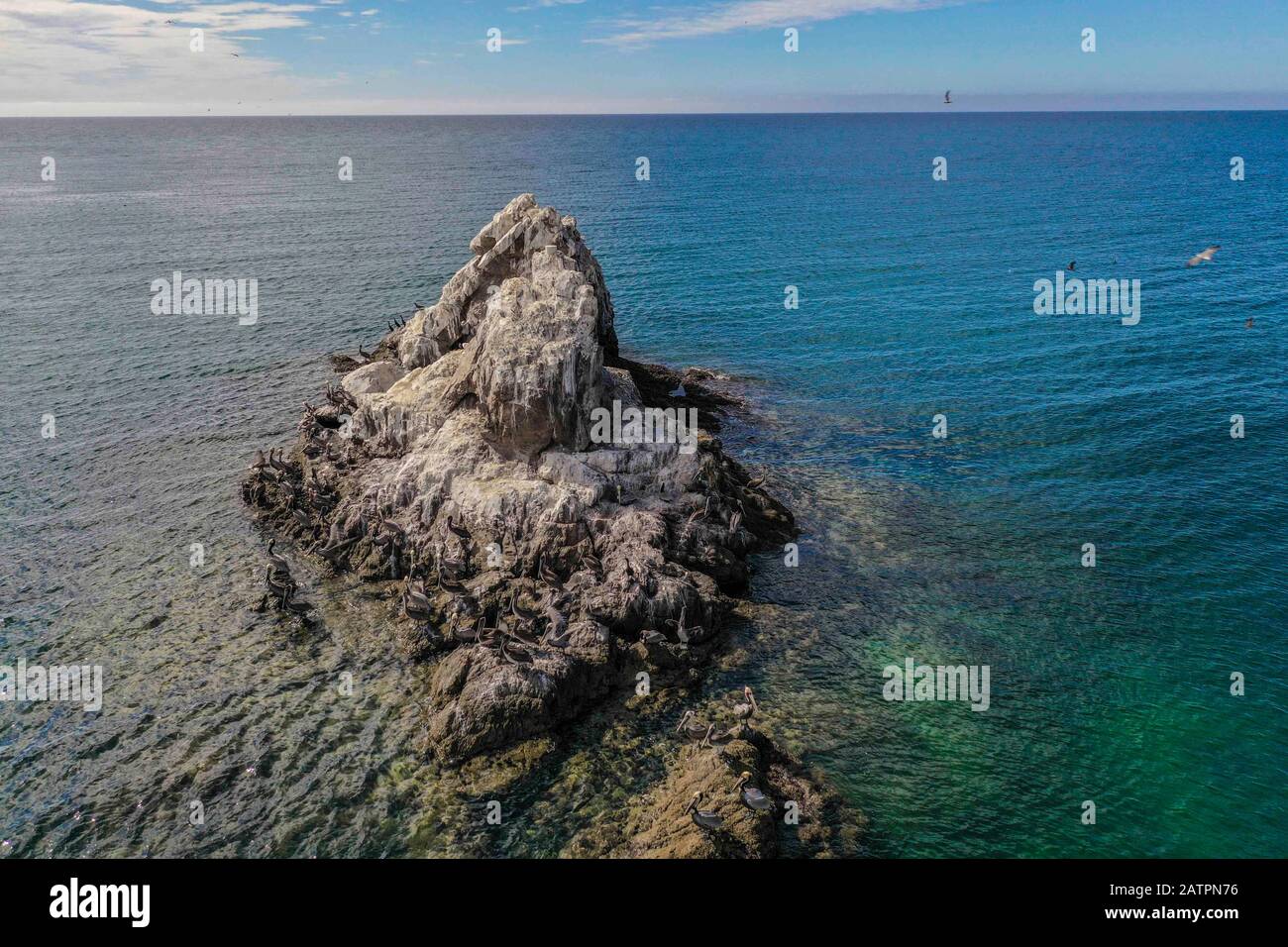 Islets, island in Choyudo beach. stable land area full of guano. Islet ...
