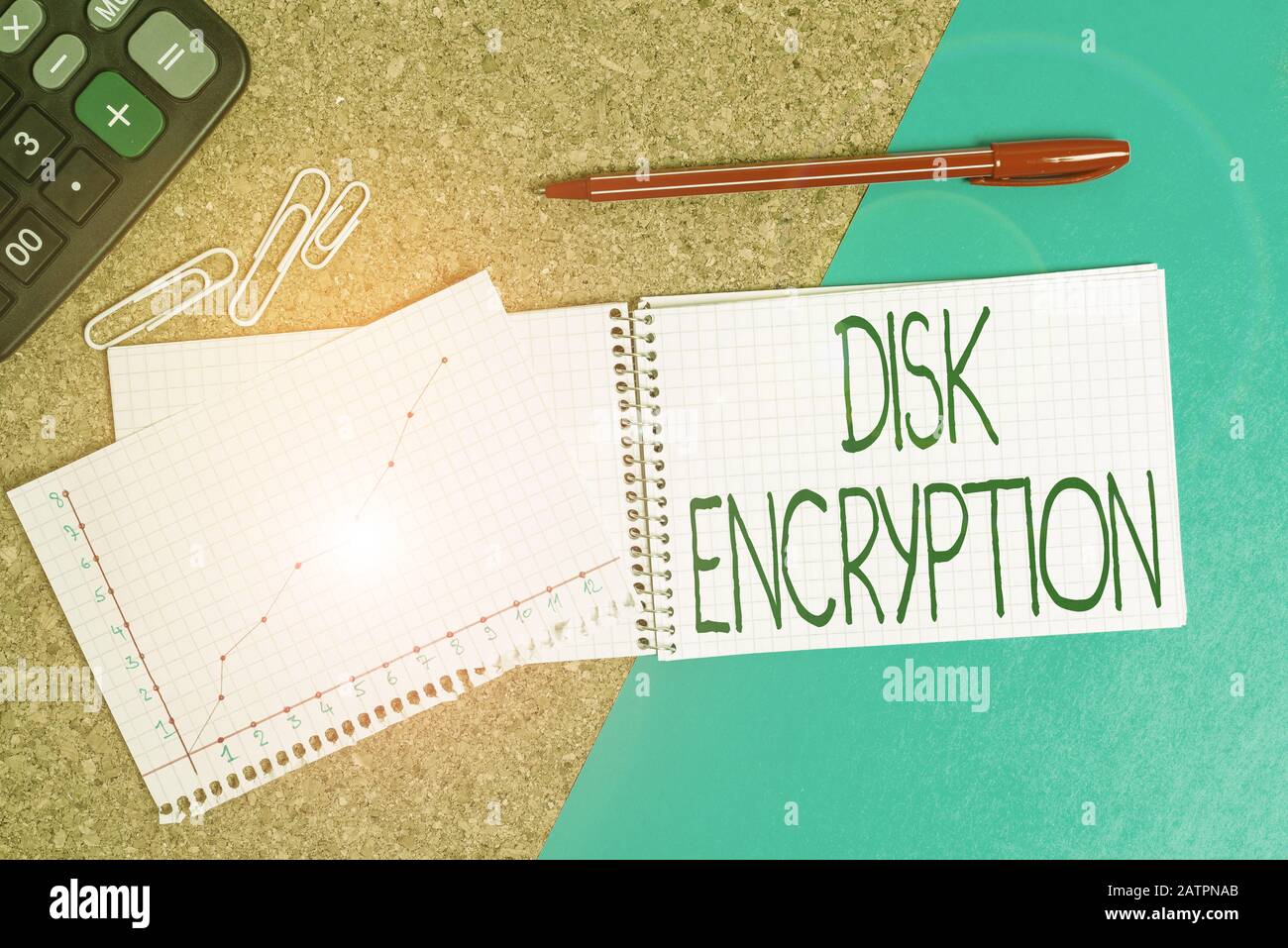 Handwriting Text Writing Disk Encryption Conceptual Photo The Security
