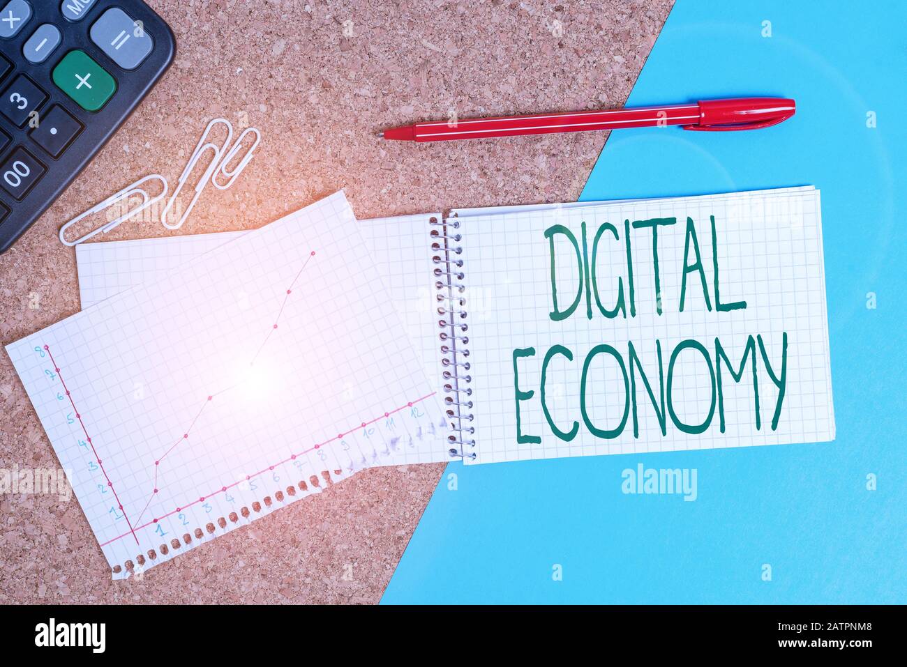 Handwriting text writing Digital Economy. Conceptual photo economic ...