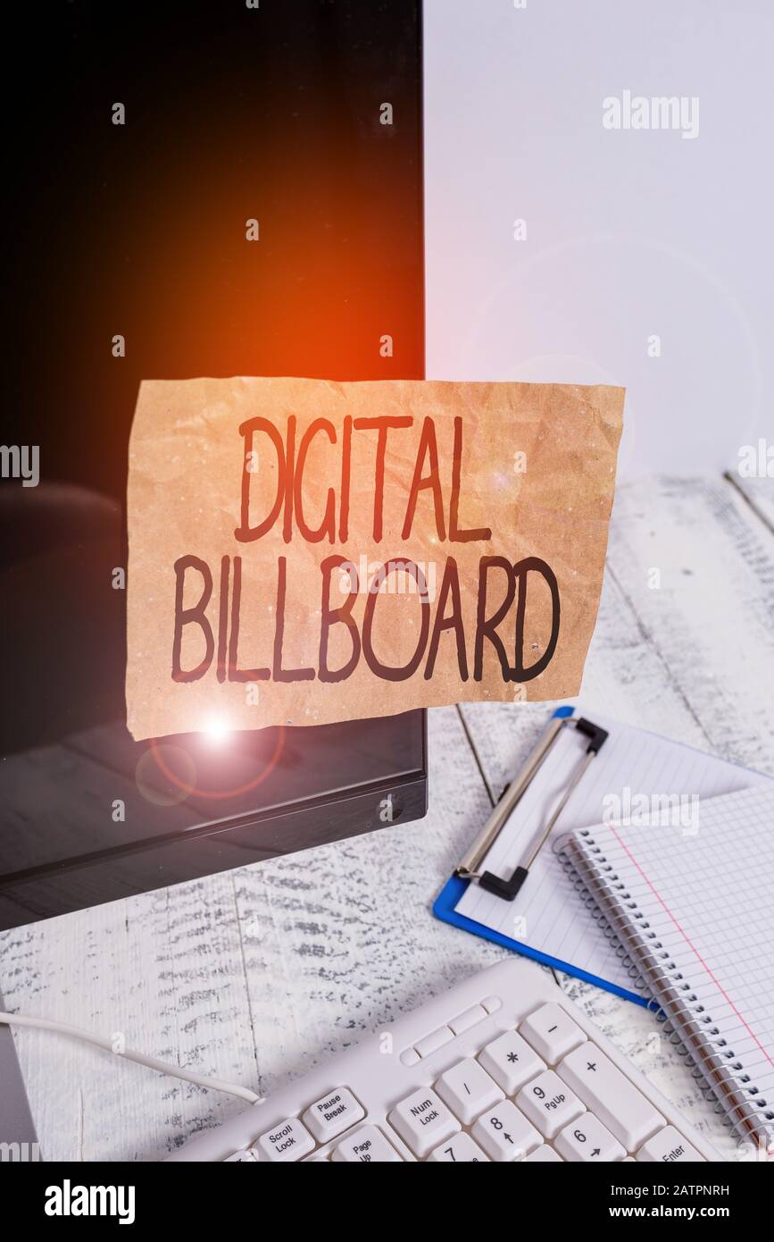 Conceptual hand writing showing Digital Billboard. Concept meaning ...