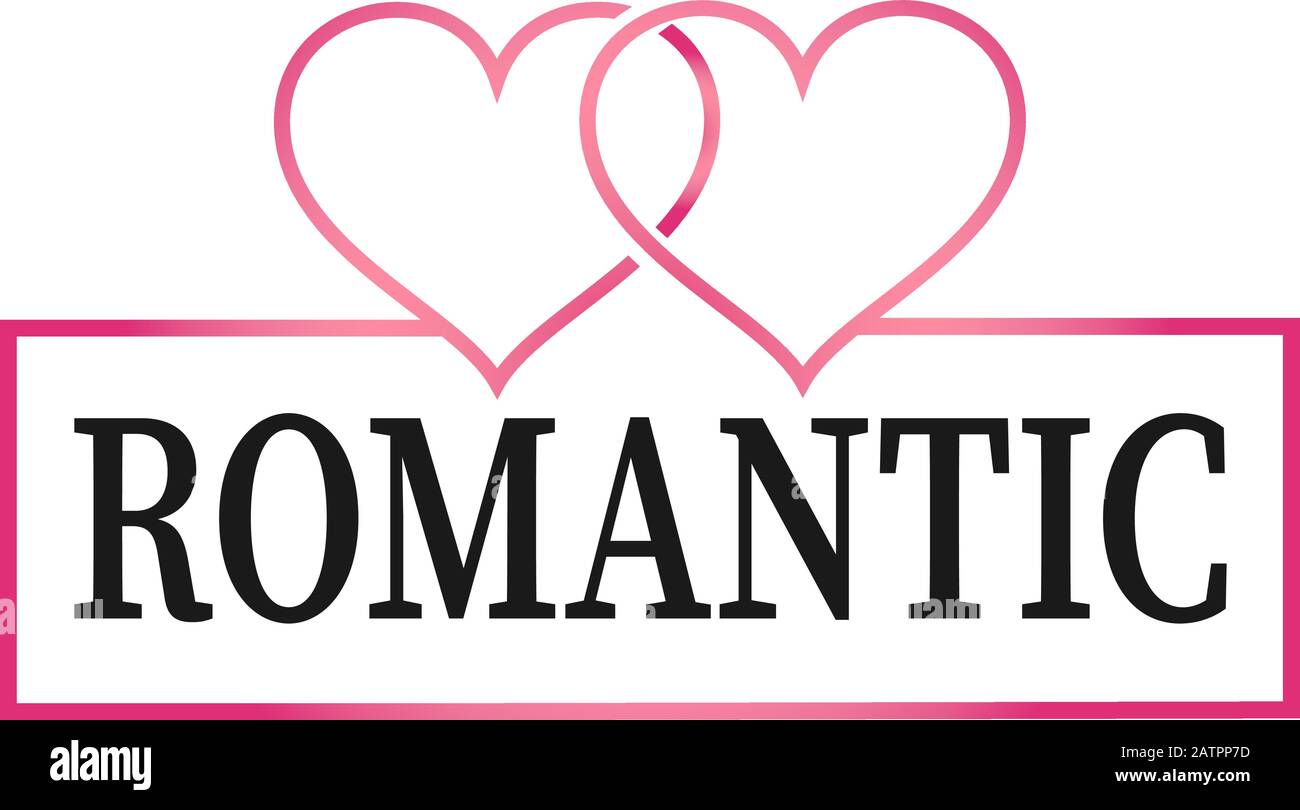 Romantic frame logo Flat layout template design Stock Vector Image ...