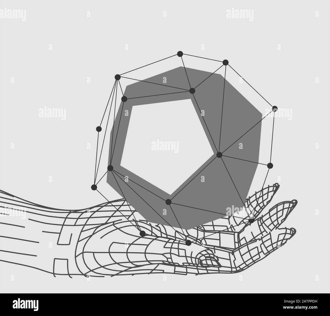 Abstract human hands 3d Stock Vector Images - Alamy