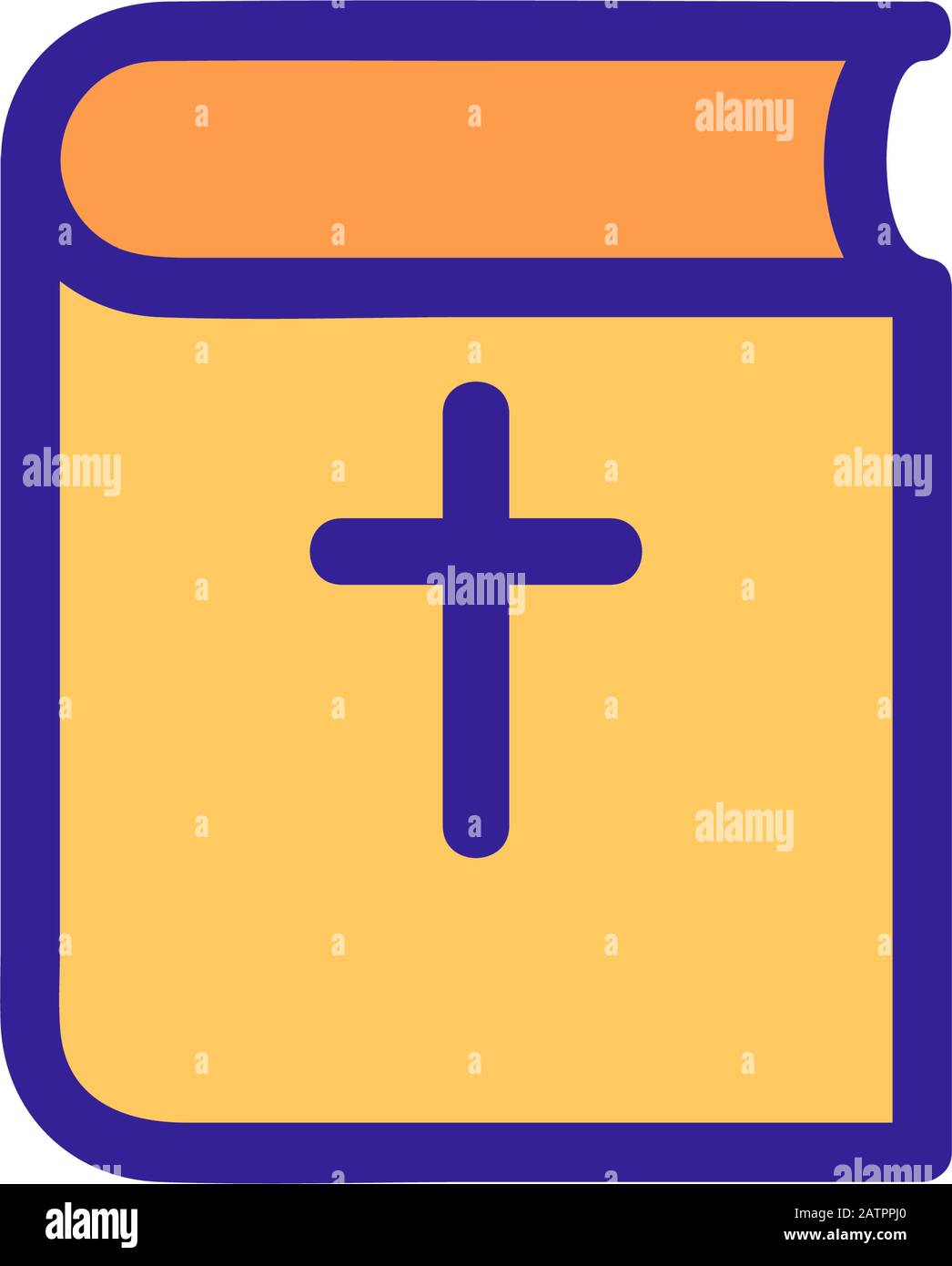 Bible icon vector. Isolated contour symbol illustration Stock Vector ...