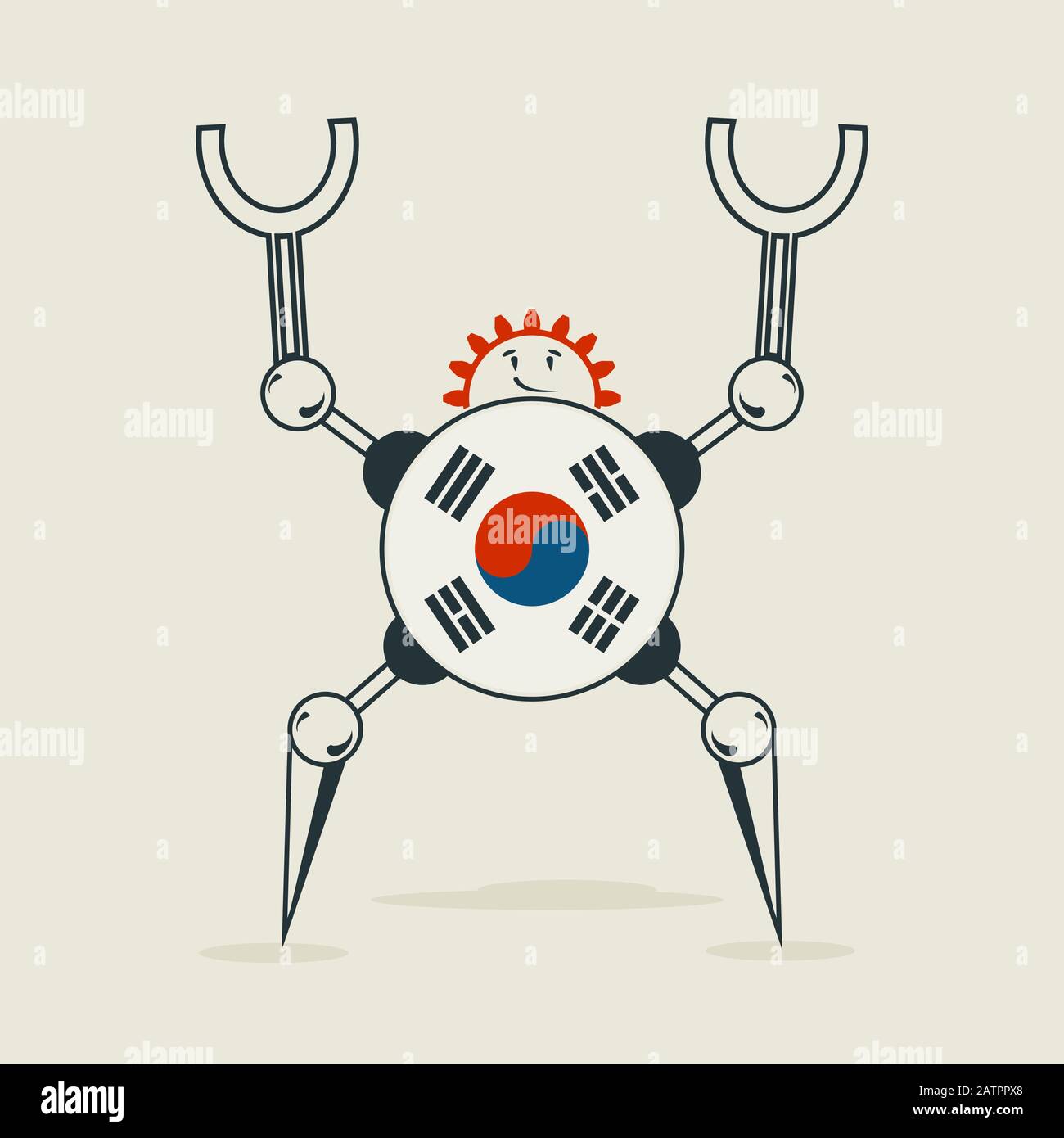 Cute vintage robot Stock Vector Image & Art - Alamy