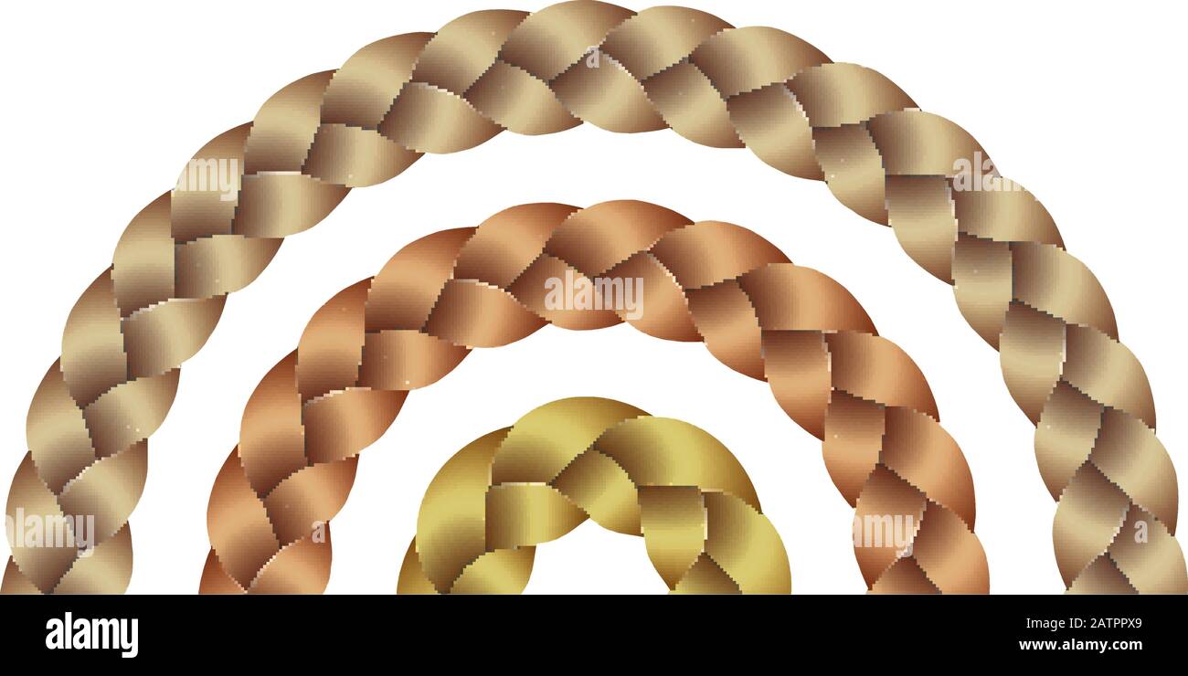 Vector Long Hair Braid Model Mandala Concept - Isolated Blond Hairstyle ...