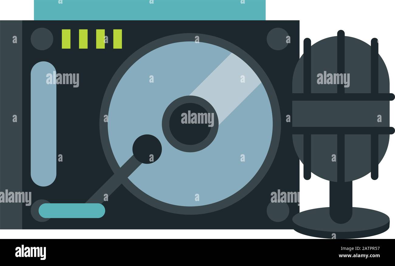 microphone sound with lp player Stock Vector Image & Art - Alamy