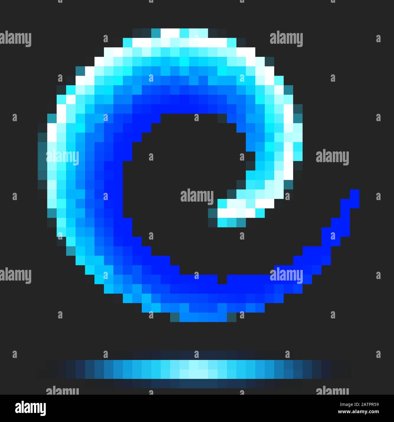 Cyan shining Helix on Transparent Background - Vector Glowing Neon ...