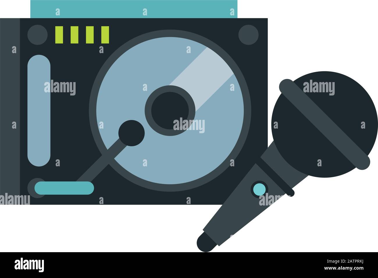microphone sound with lp player Stock Vector Image & Art - Alamy
