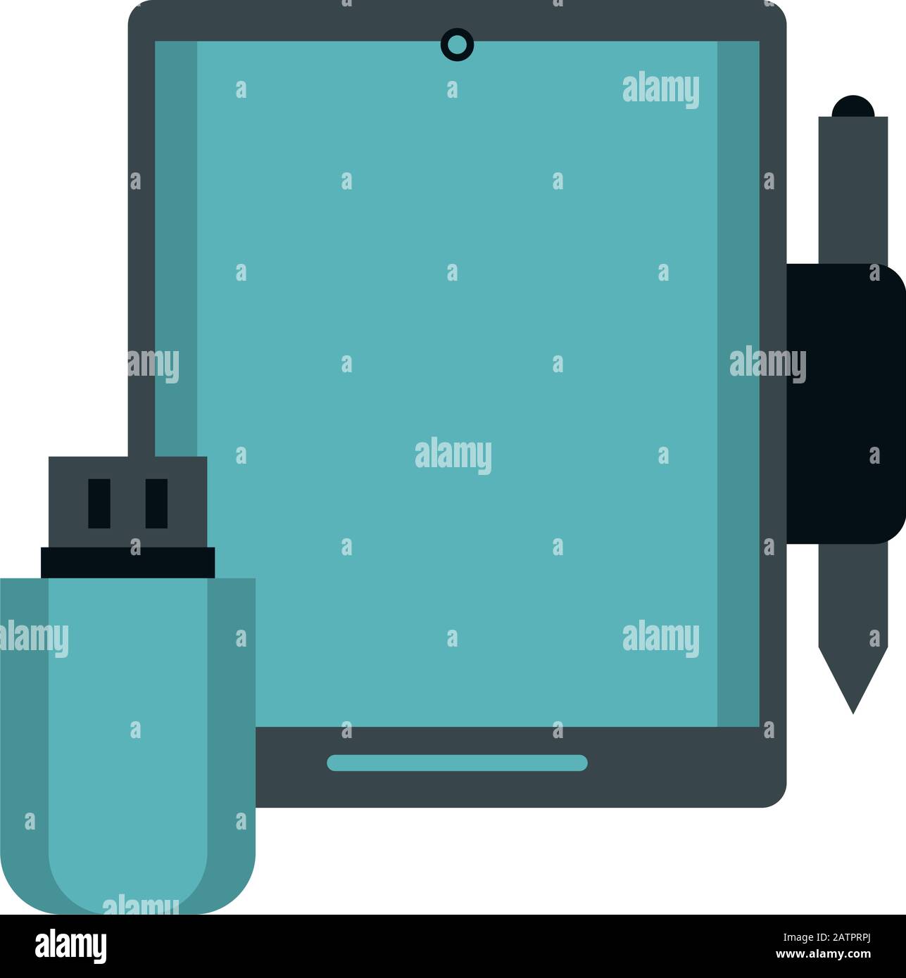 tablet device with usb memory Stock Vector Image & Art - Alamy