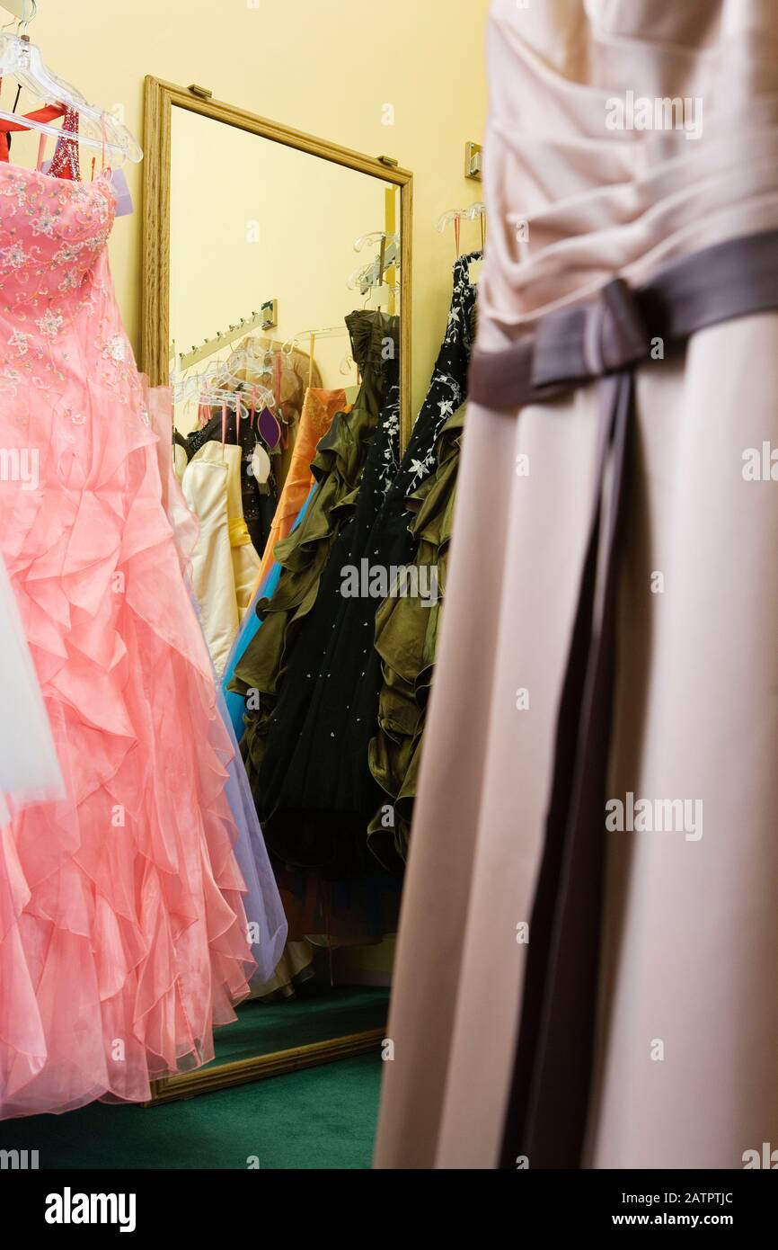 View of Prom dresses Stock Photo - Alamy