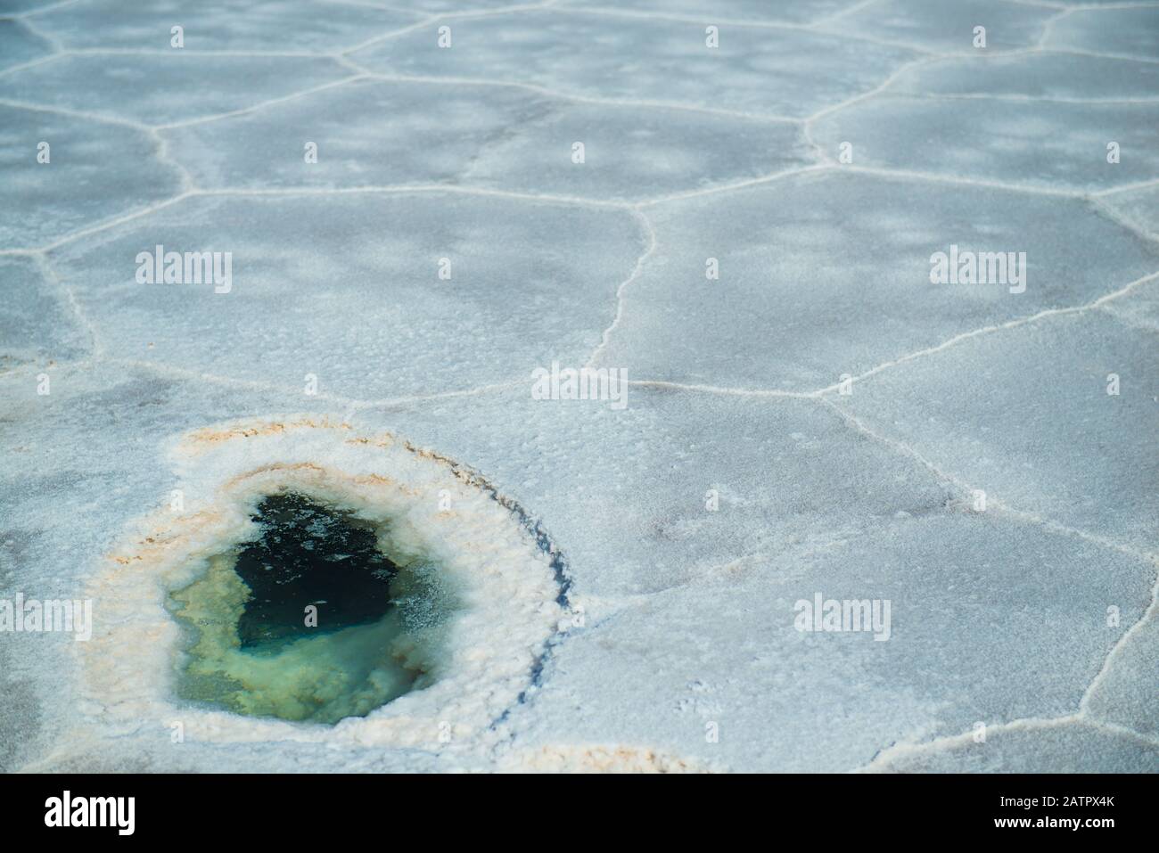 The Salar de Uyuni is with a surface of 10,400 km2 the largest salt ...