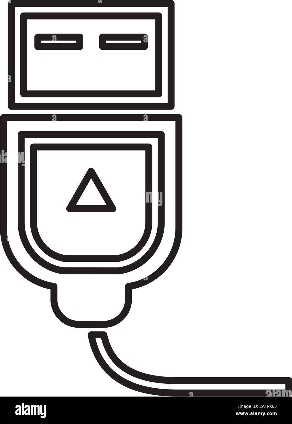 usb wire connection isolated icon Stock Vector Image & Art - Alamy