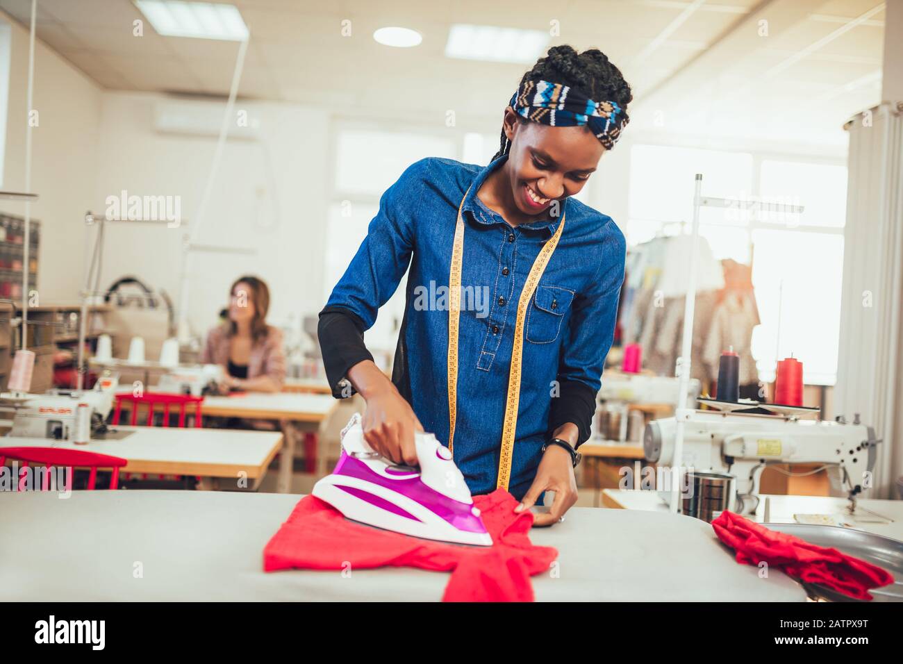 African tailor in his workshop hi-res stock photography and images - Alamy