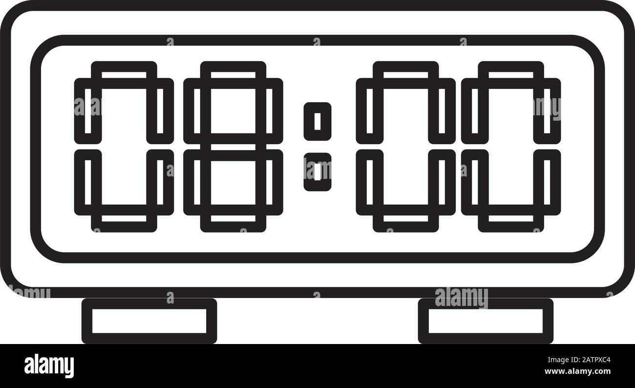 digital alarm clock isolated icon Stock Vector Image & Art - Alamy