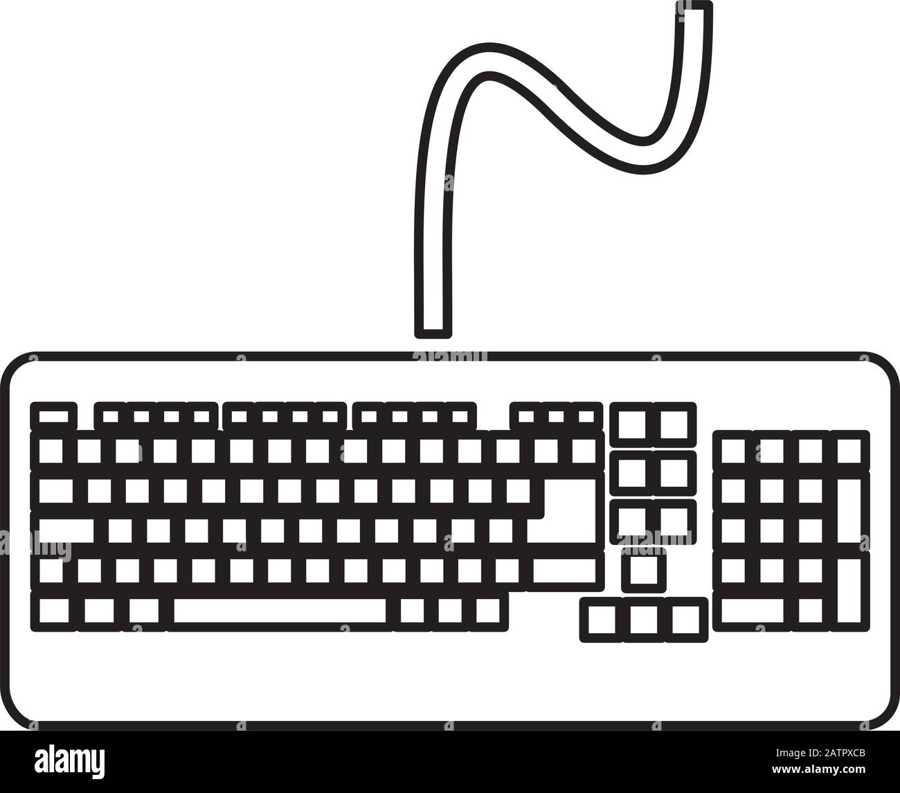 Keyboard wire Black and White Stock Photos & Images - Alamy