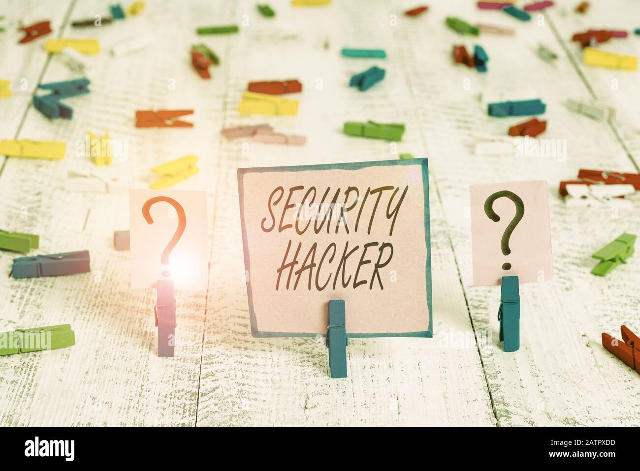 Text sign showing Security Hacker. Business photo text someone who ...