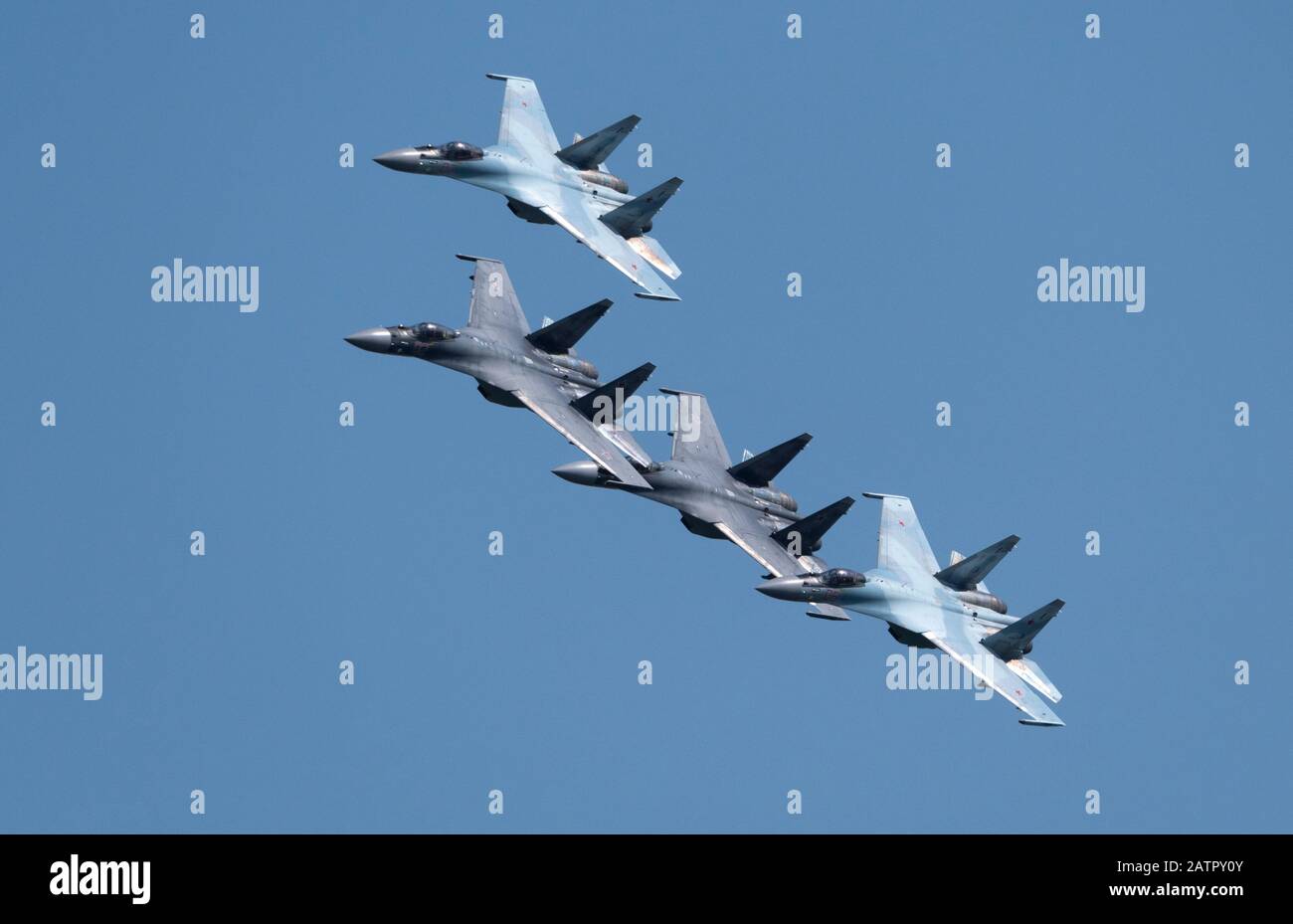 Moscow Russia Zhukovsky Airfield 31 August 2019: Aerobatic teams ...