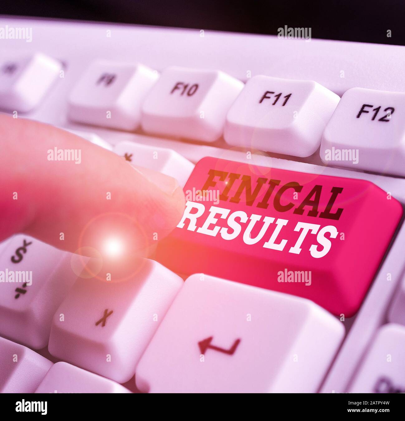 Writing note showing Finical Results. Business concept for written ...