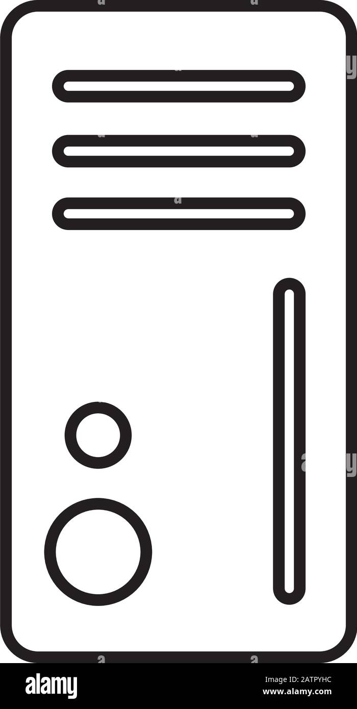 computer desktop tower isolated icon Stock Vector Image & Art - Alamy