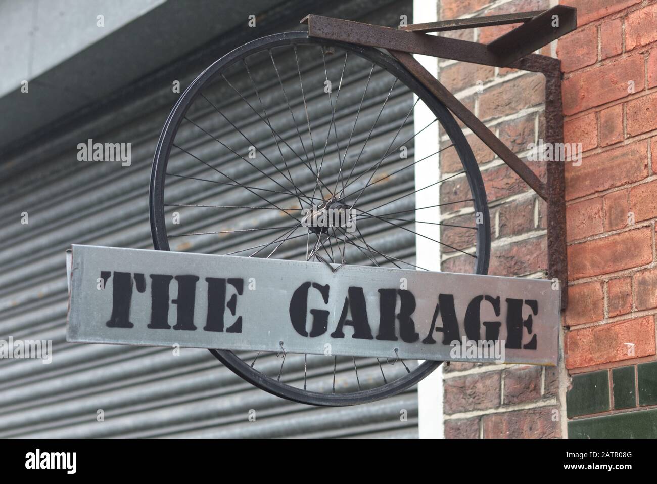 The Garage, sign in Camden, London Stock Photo - Alamy