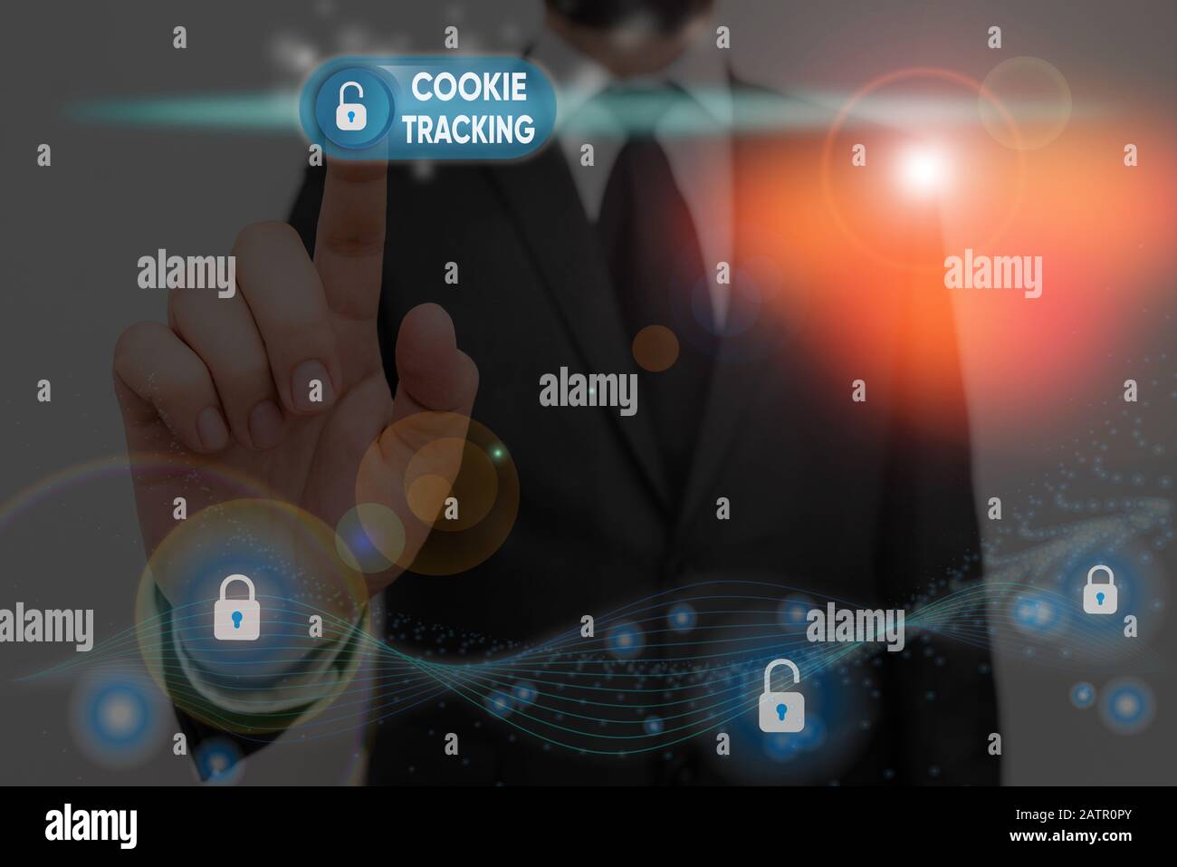 Writing note showing Cookie Tracking. Business concept for Data stored ...