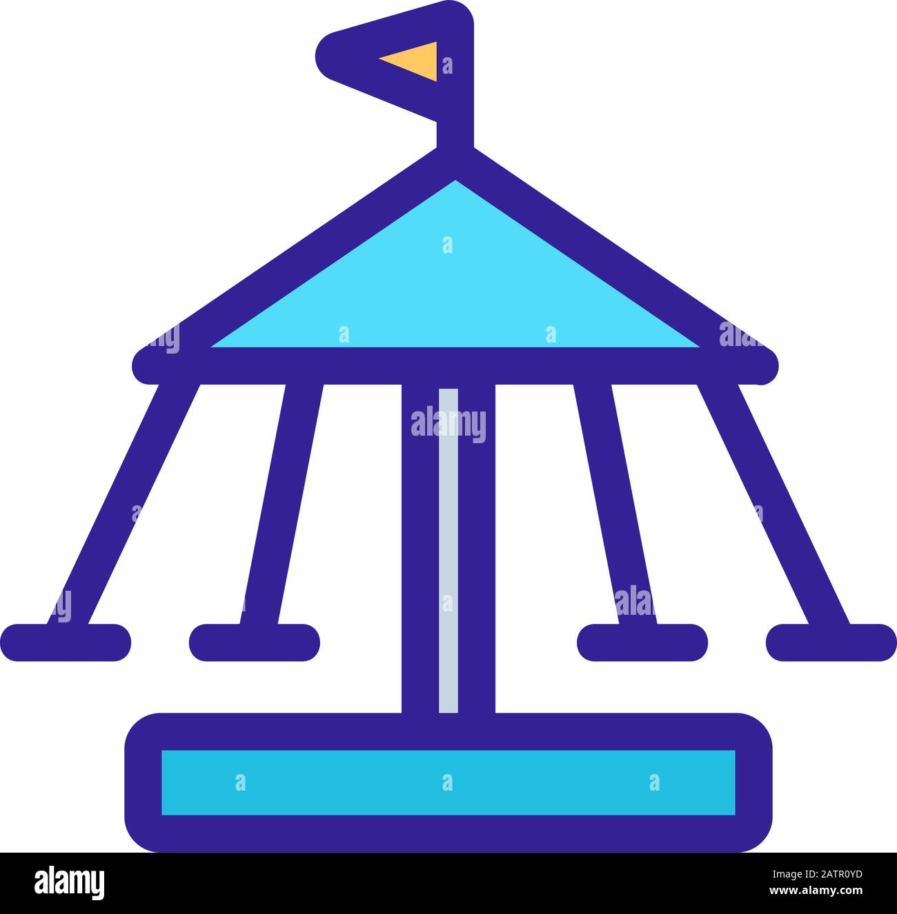 Attraction icon vector. Isolated contour symbol illustration Stock ...