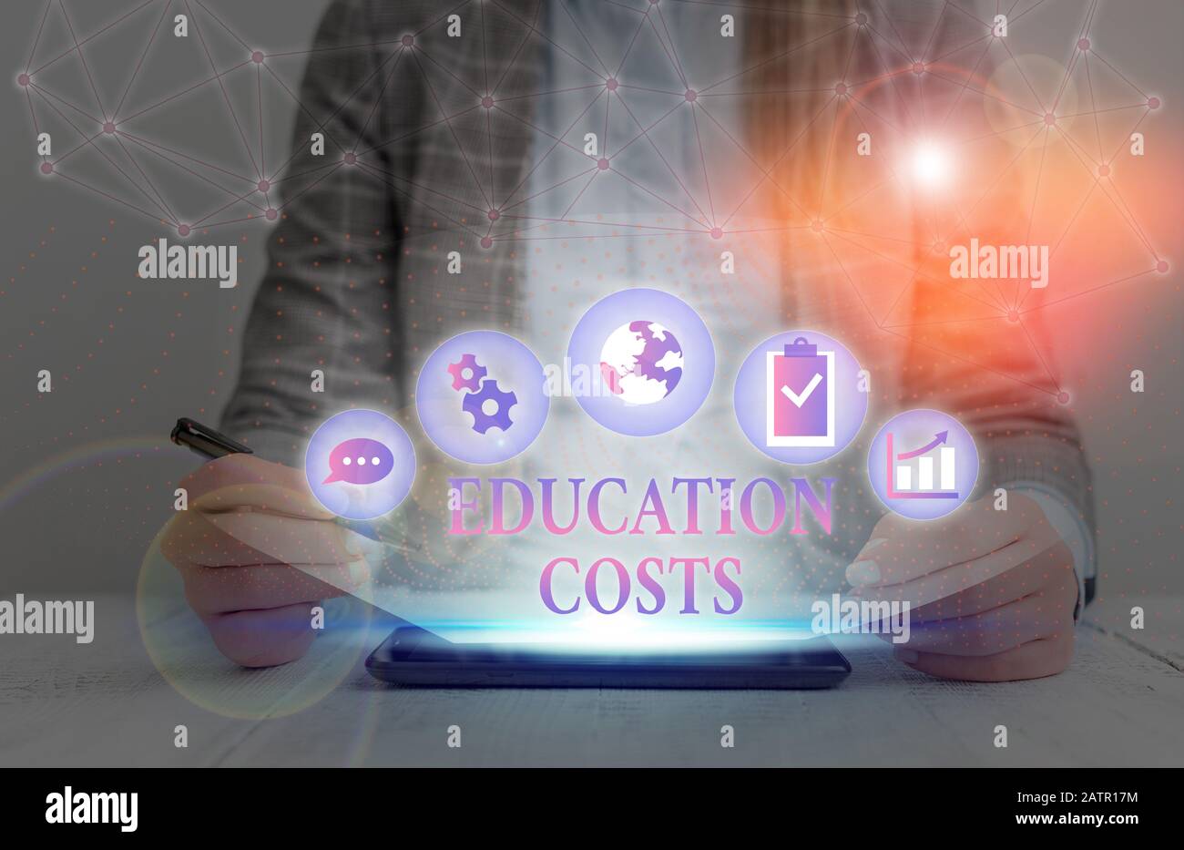 Handwriting text writing Education Costs. Conceptual photo amounts paid ...