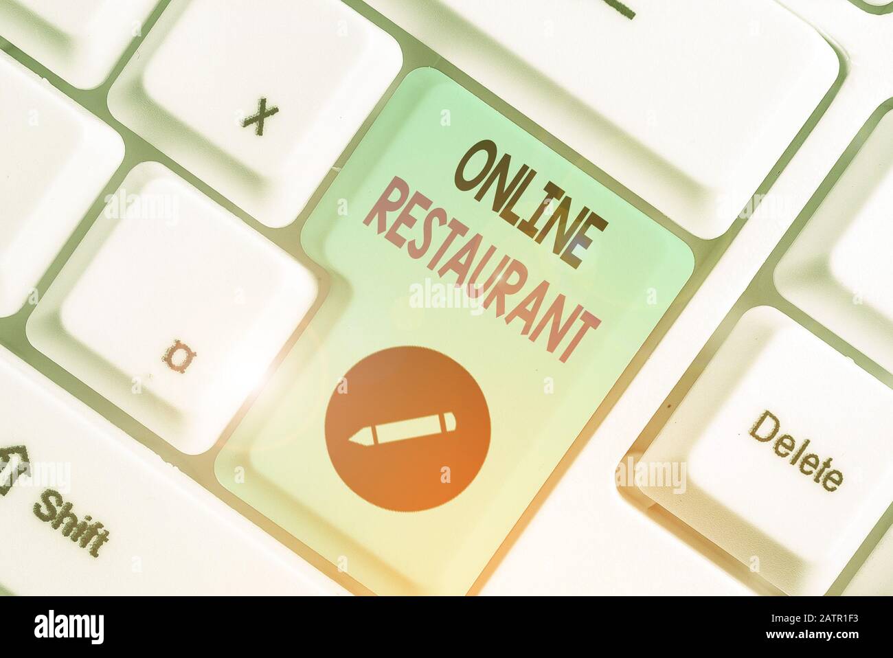 Conceptual hand writing showing Online Restaurant. Concept meaning ...