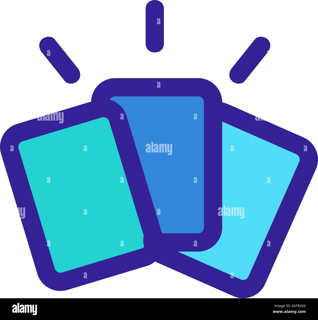 Game cards icon vector. Isolated contour symbol illustration Stock ...