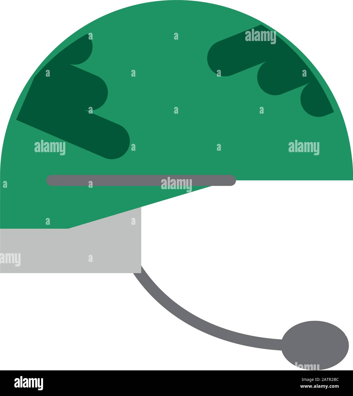 military force helmet with microphone isolated icon Stock Vector Image ...