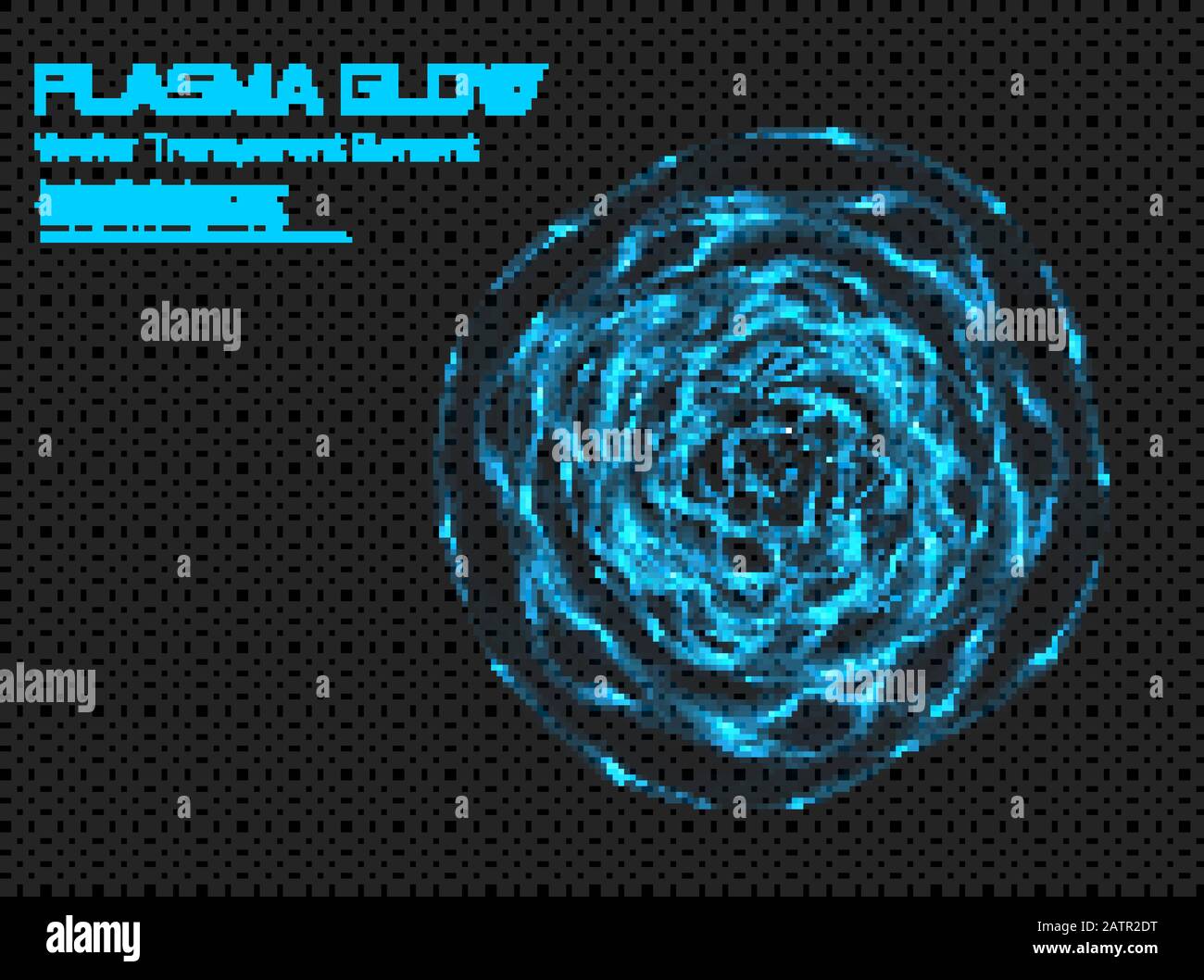 Blue Cold Plasma Energy Clew - Transparent Vector Nontermal Plasm Ball ...