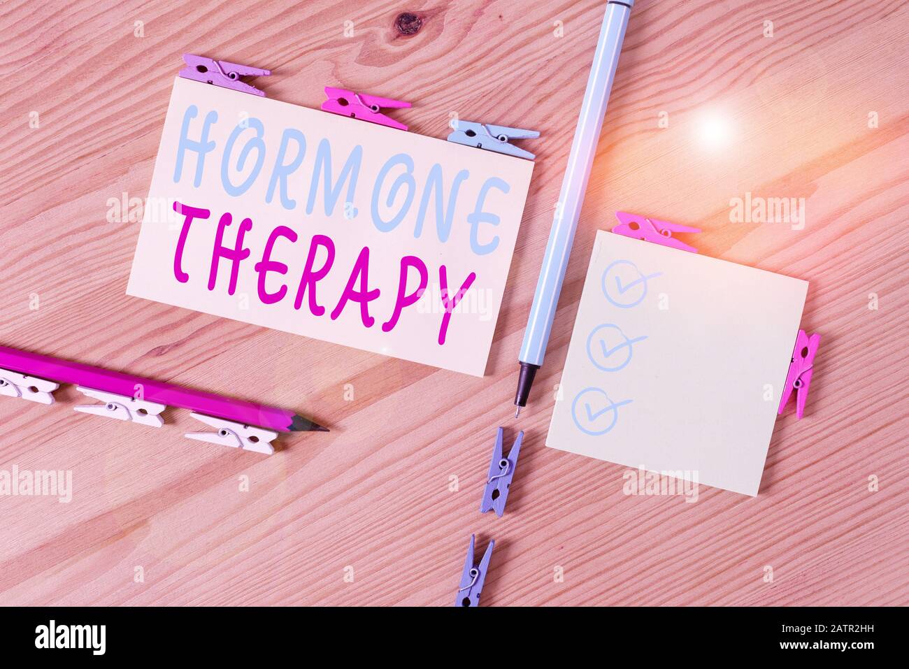 Text sign showing Hormone Therapy. Business photo showcasing treatment ...