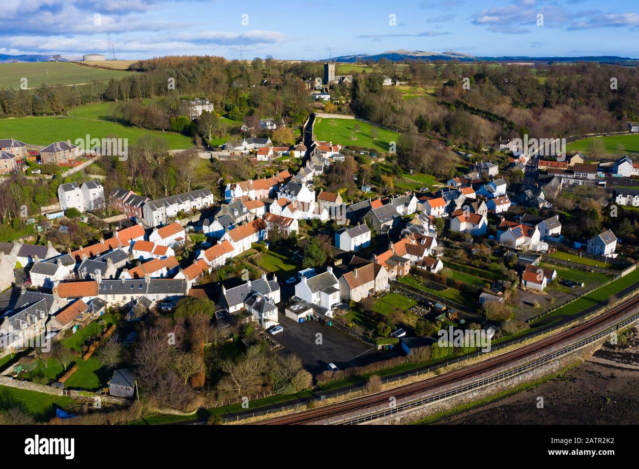 Culross drone hi-res stock photography and images - Alamy