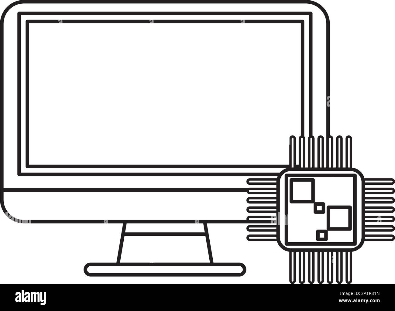Monitor chip Stock Vector Images - Alamy