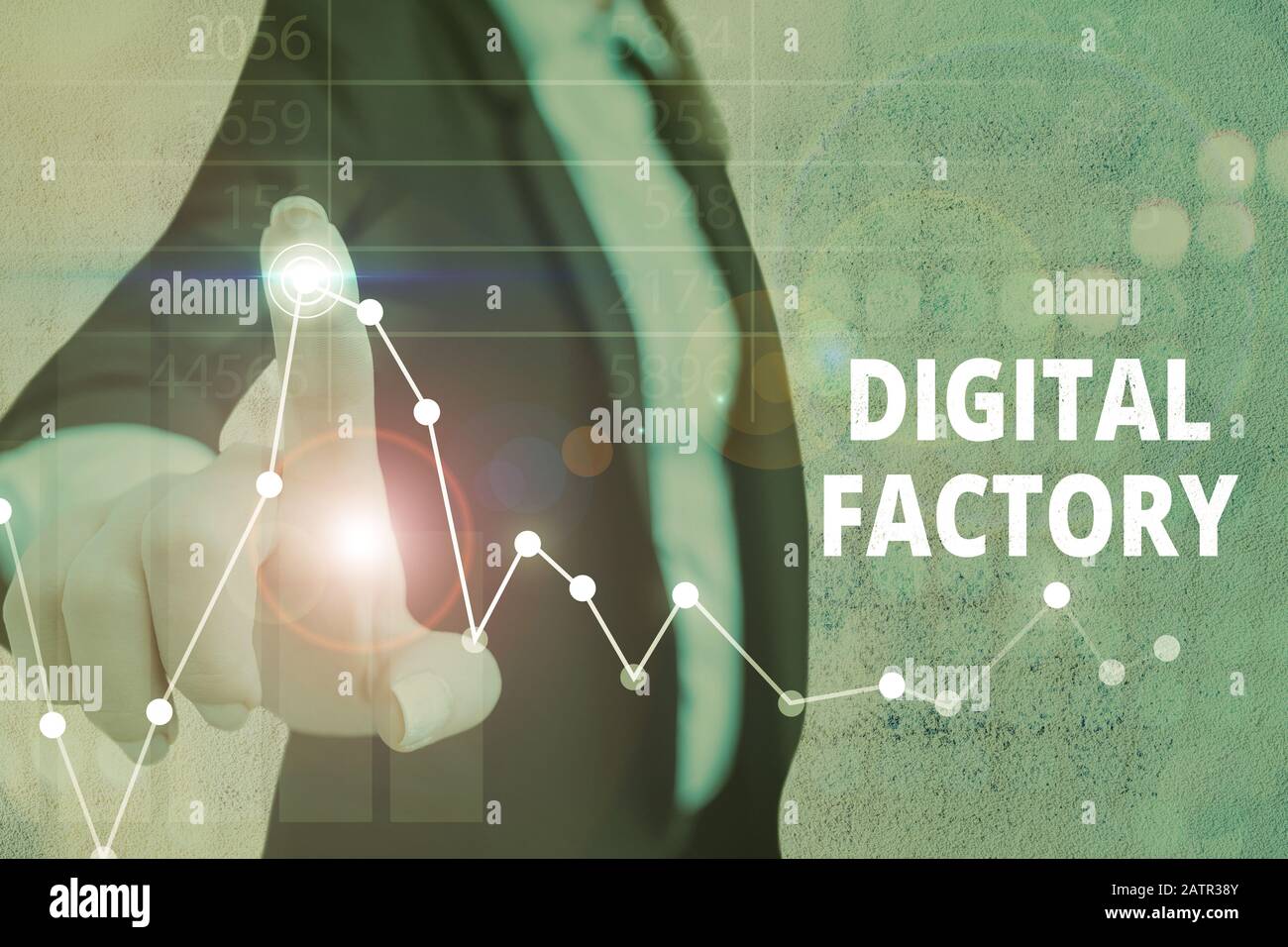 Handwriting text Digital Factory. Conceptual photo uses digital ...