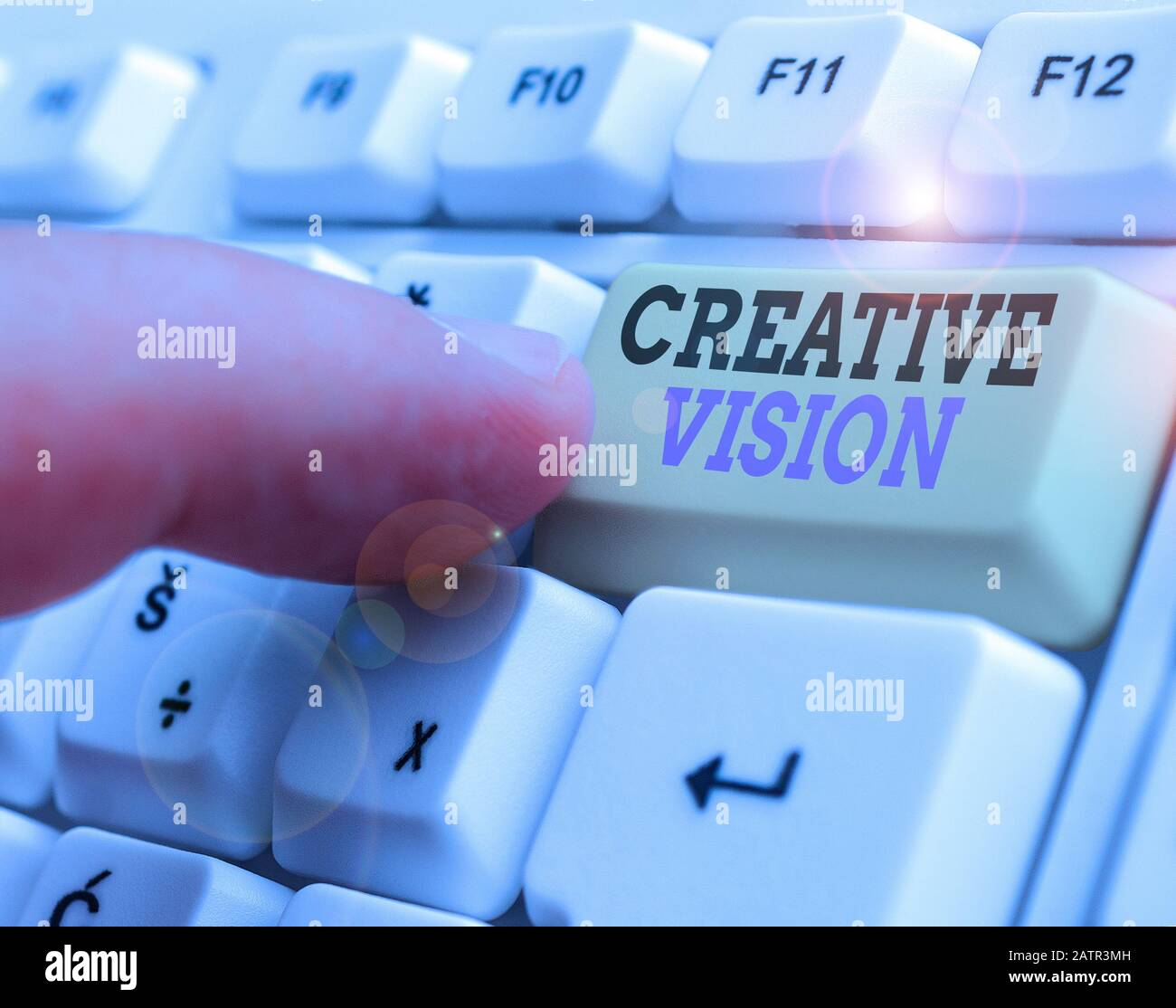 Writing note showing Creative Vision. Business concept for process of ...