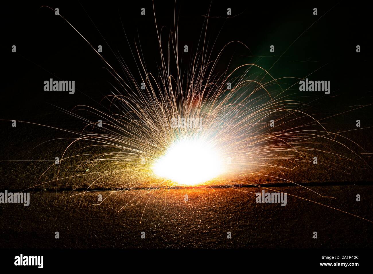 Playing with New Year firecrackers at night, dark background - 1/1/2020 ...