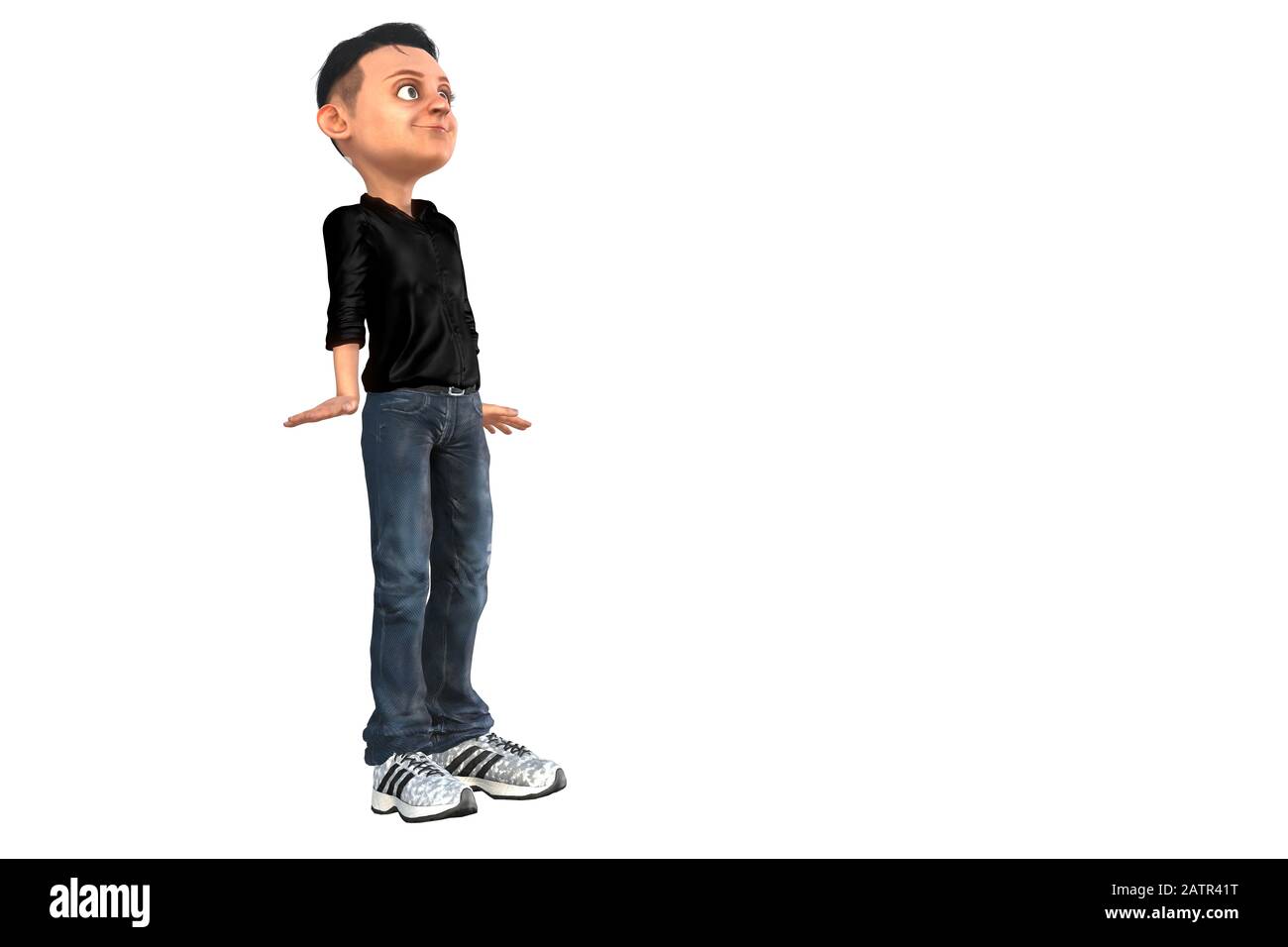 Cartoon excited man Cut Out Stock Images & Pictures - Alamy