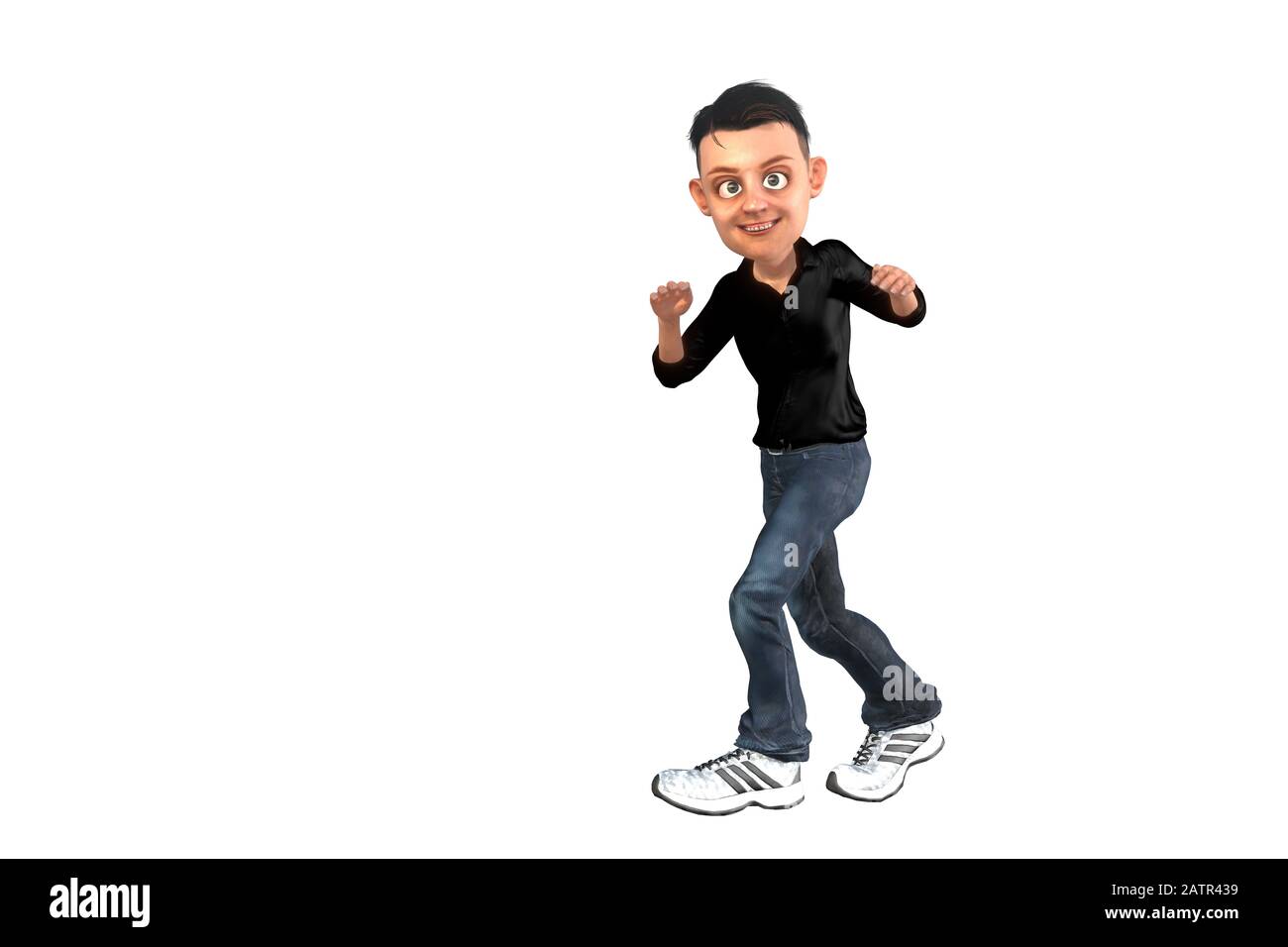 Illustration happy businessman walking Cut Out Stock Images & Pictures ...