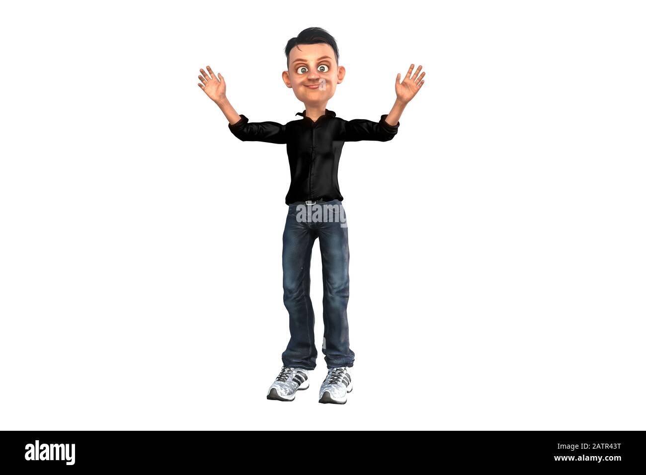 A 3d men saying Hello to you Stock Photo - Alamy