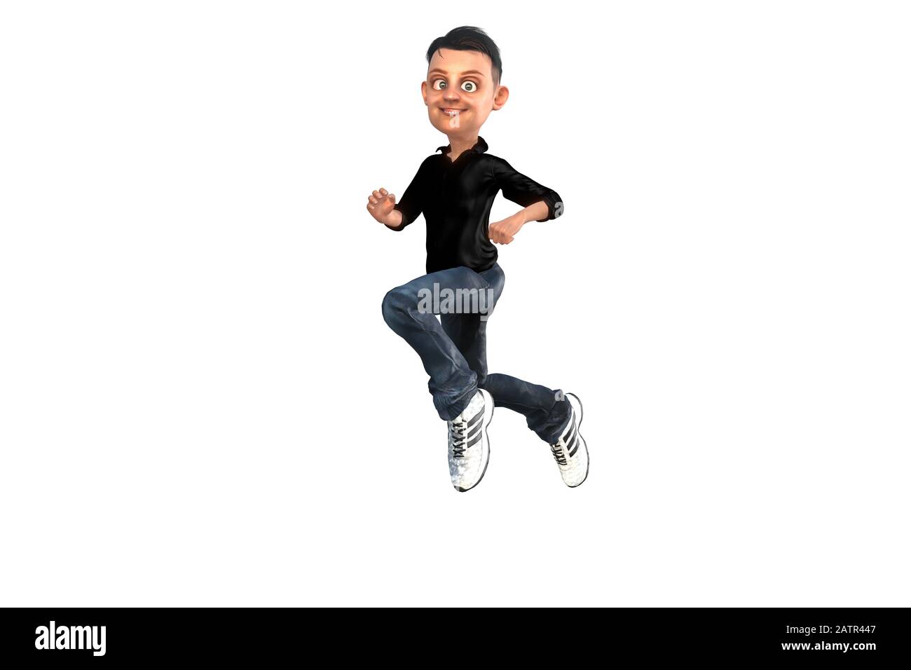 Cartoon man running on Cut Out Stock Images & Pictures - Alamy